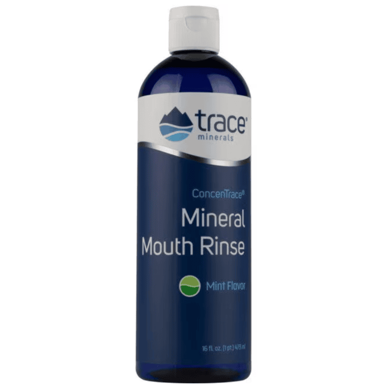 Natural Mint Mouth Rinse with Colloidal Silver - 16 oz | Trace Minerals ...